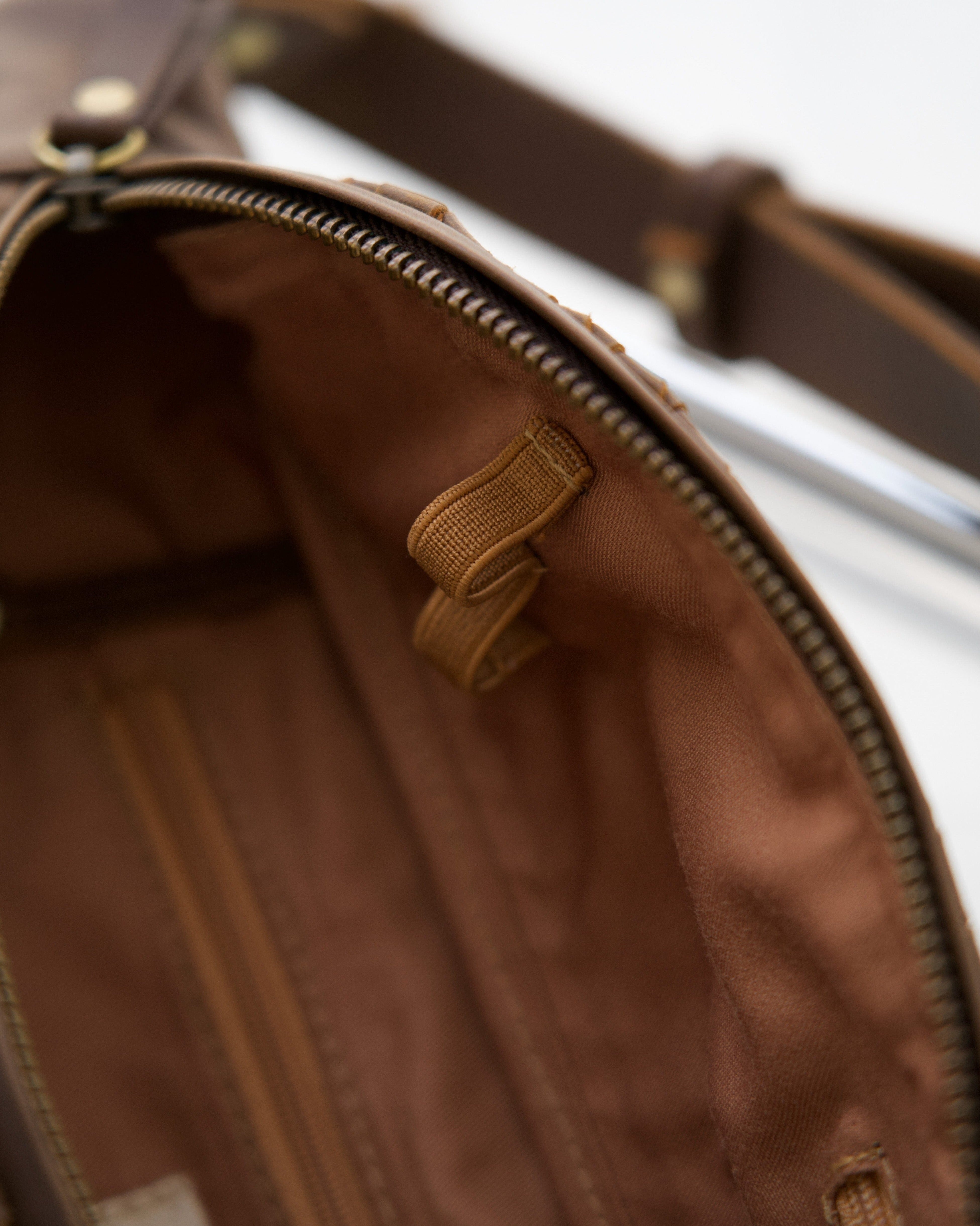 MANDRN | The Woven Atlas - Saddle Brown Leather Fanny Pack