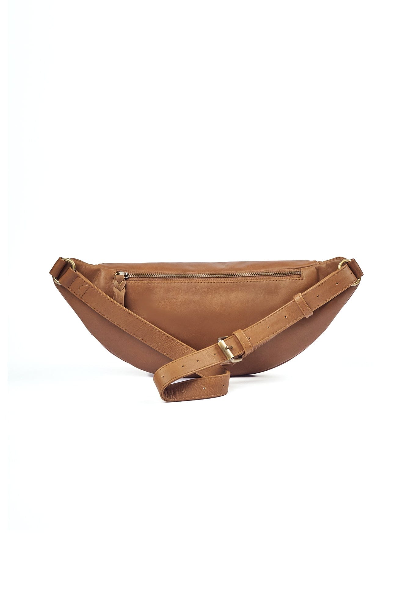 MANDRN | The Atlas- Tan Leather Fanny Pack