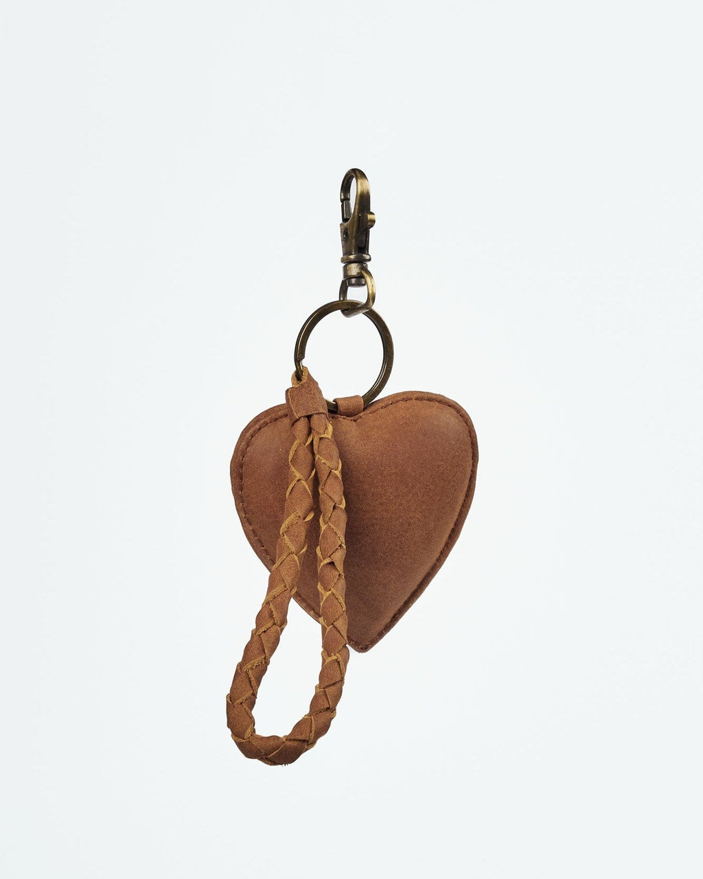 MANDRN | Puffy Heart Keychain - Saddle (Light)