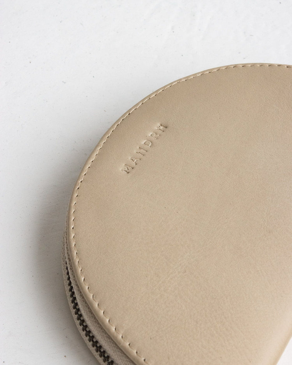 MANDRN | The Wedge - Bone Zipped Leather Wallet