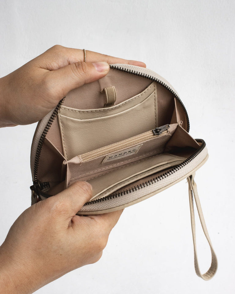 MANDRN | The Wedge - Bone Zipped Leather Wallet