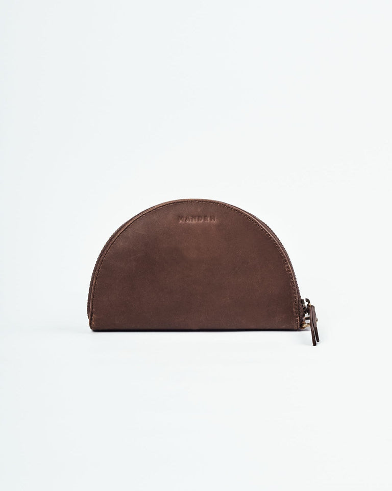 MANDRN | The Wedge - Saddle Brown Zipped Leather Wallet